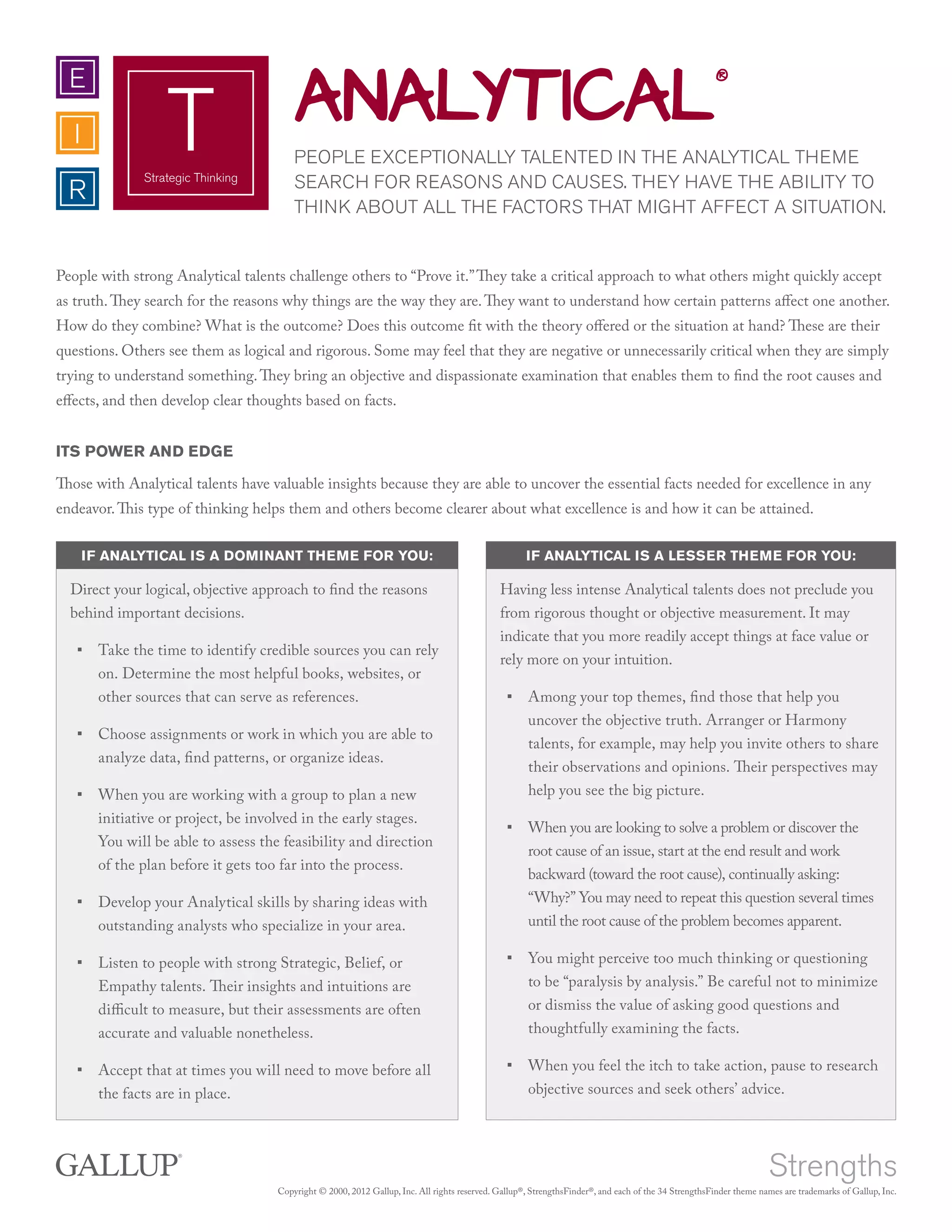 Gallup Strengths | PDF