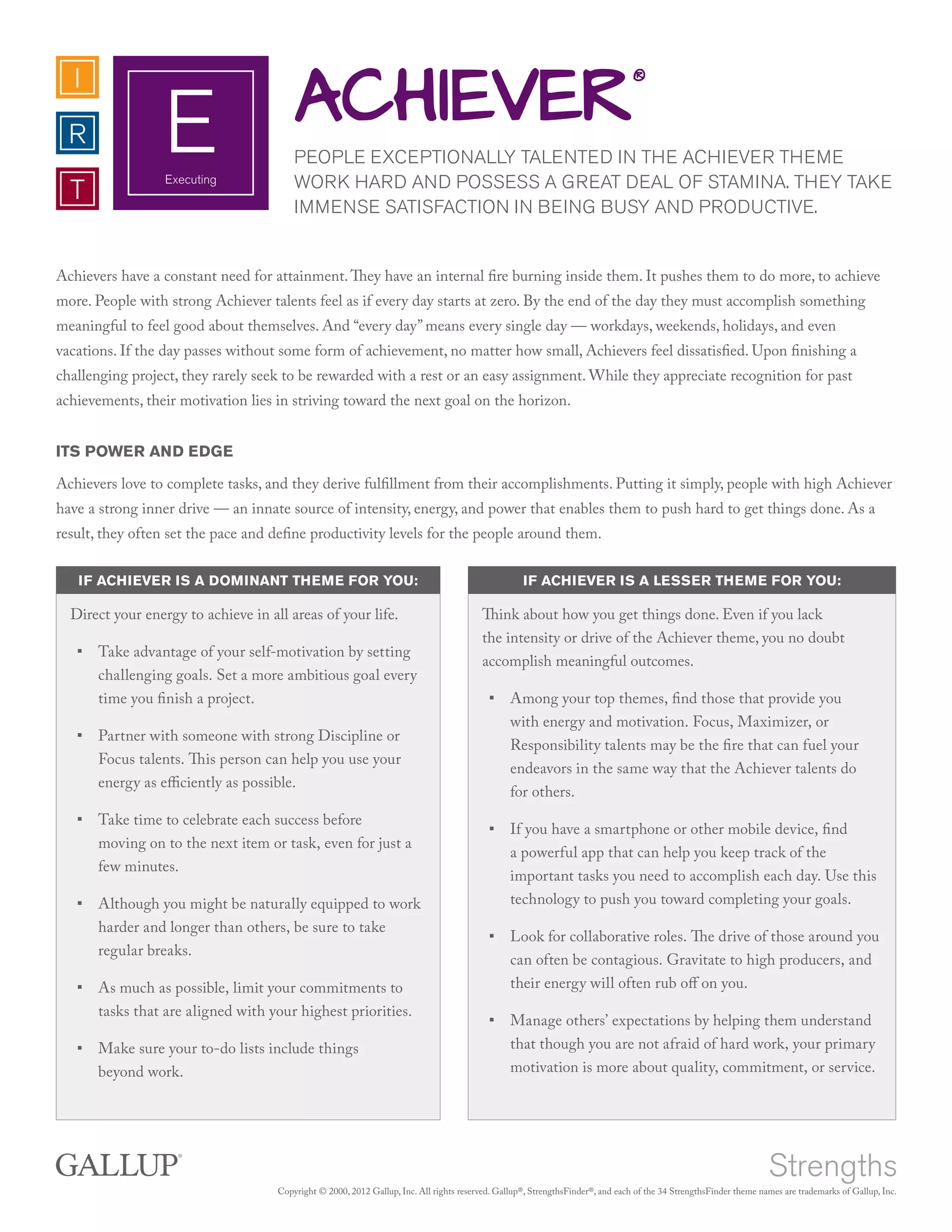 Gallup Strengths | PDF