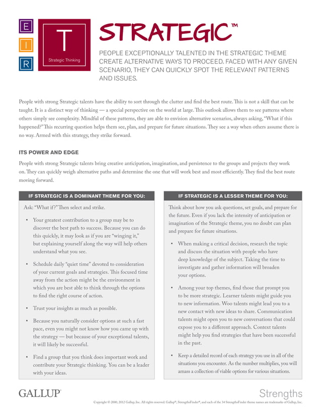 Gallup Strengths | PDF | Adult Education | Education