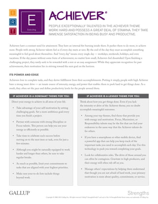 Gallup Strengths | PDF