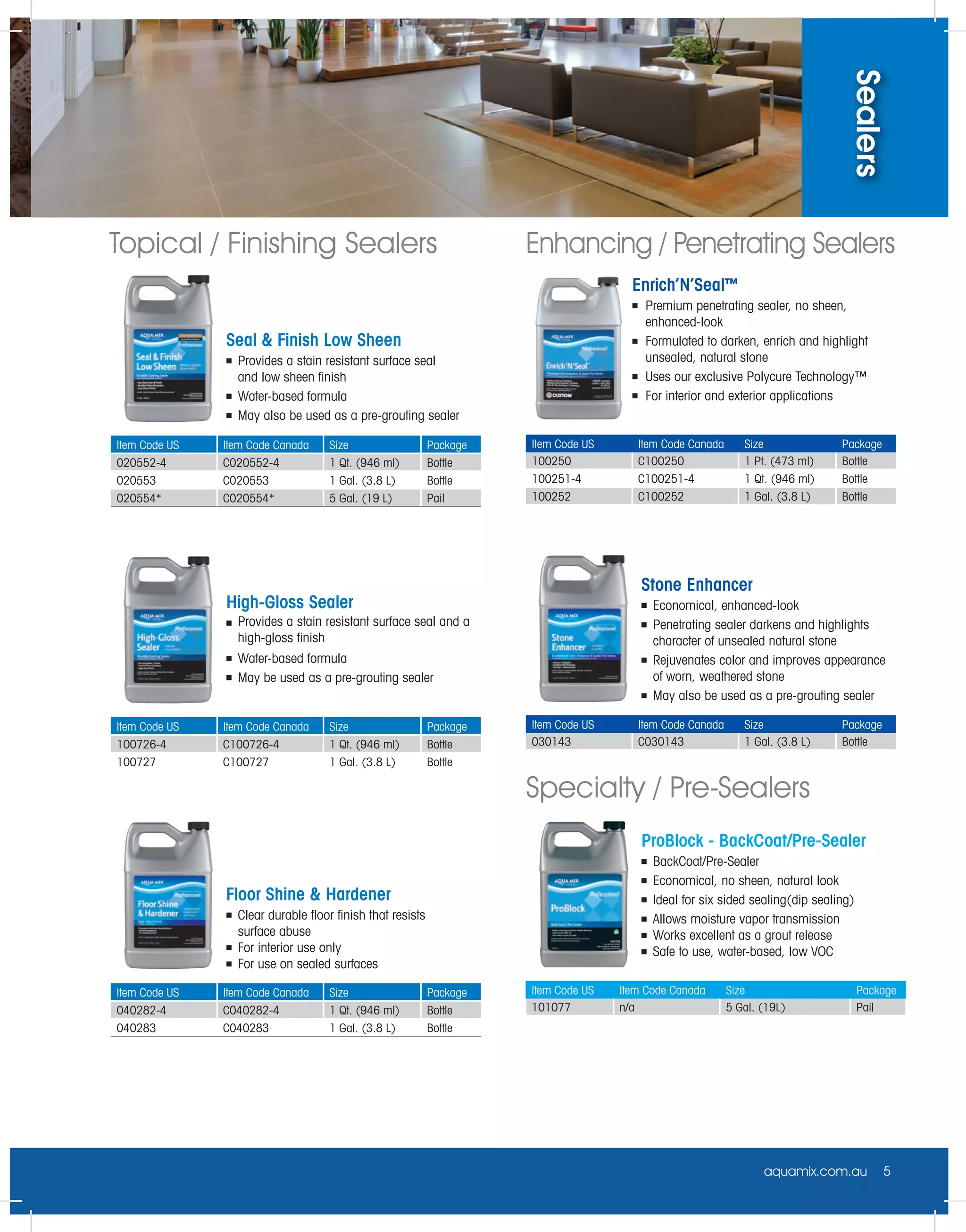 Aqua Mix® Product Catalog 2014 | PDF