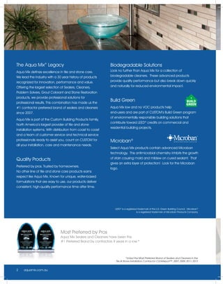 Aqua Mix® Product Catalog 2014 | PDF