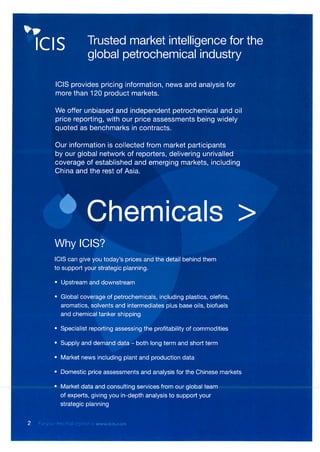 ICIS Brochure - Chemical Pricing | PDF