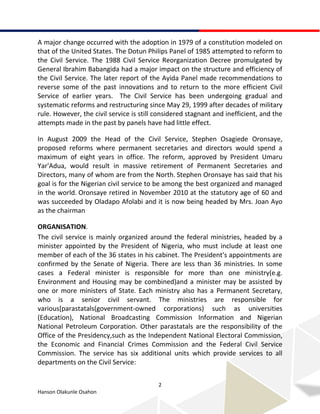 CIVIL SERVICE COMPITENCE IN NIGERIA | PDF