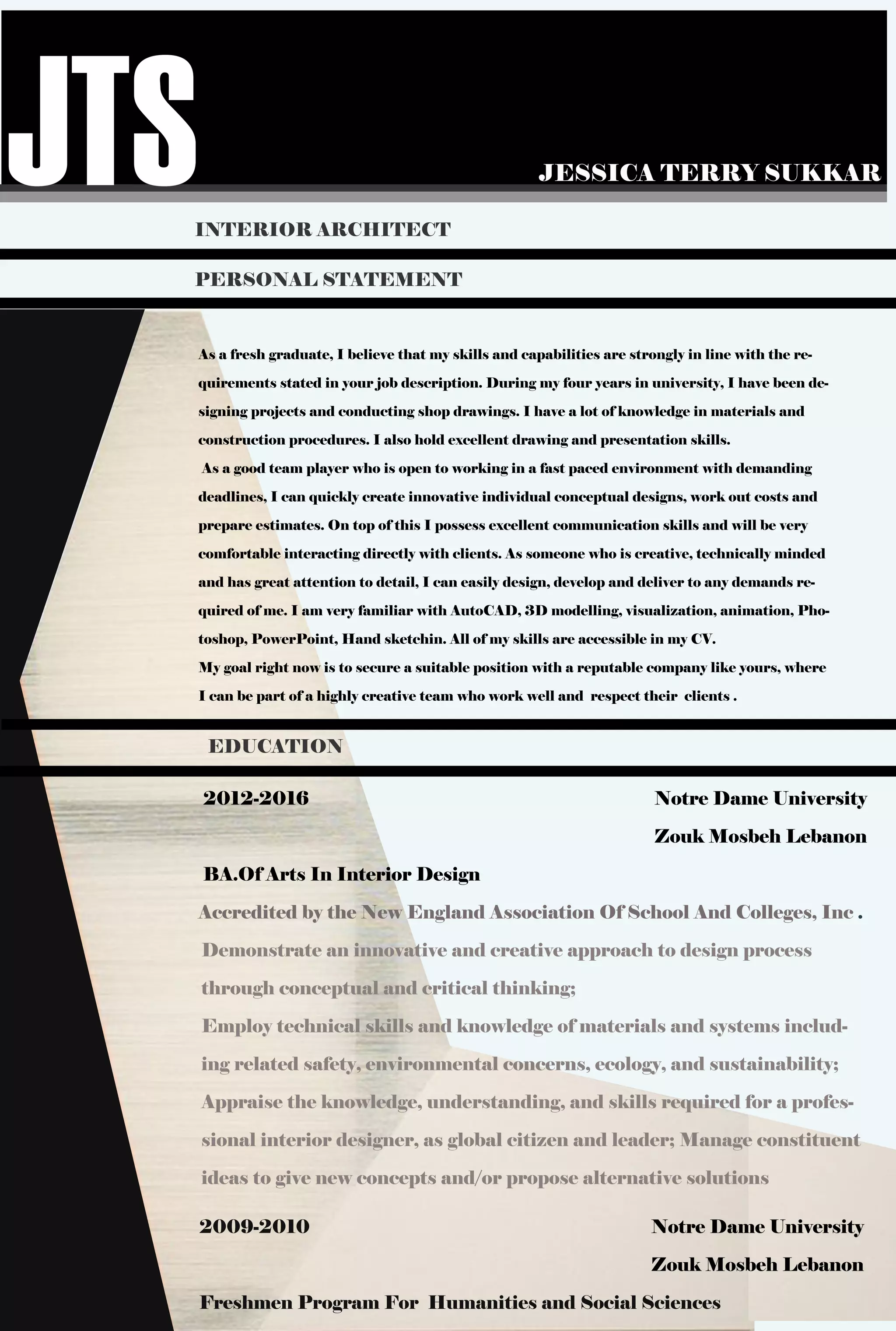 jessica sukkar - CV | PDF