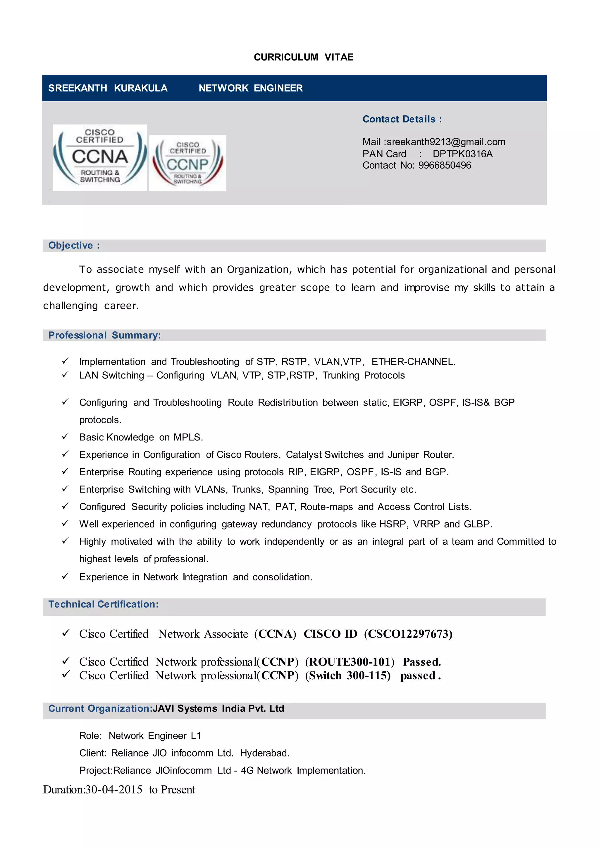 Sreekanth_CV_1 | DOCX