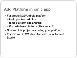 Ionic Framework | PPTX | Web Development | Internet