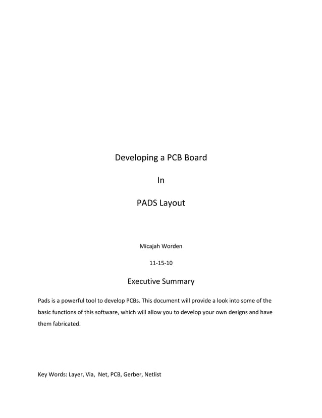 PCB designing in PADS layout | PDF | Computing | Technology & Computing