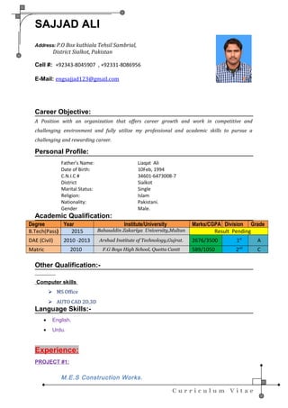 SAJJAD CV | DOC