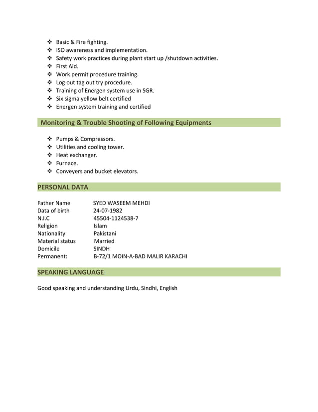 furqan mehdi changed cv | DOC