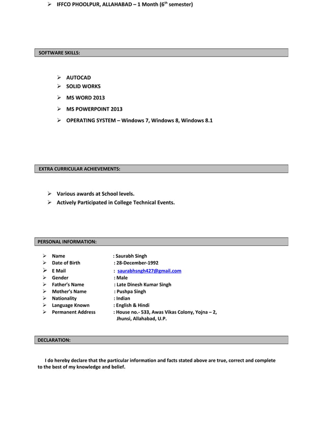SAURABH CV | PDF