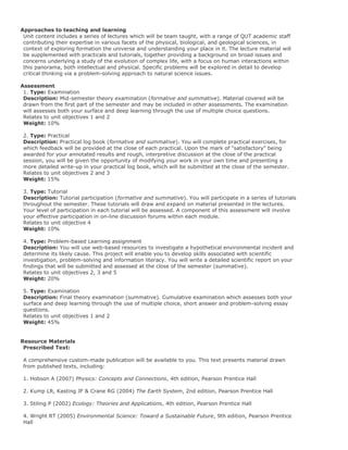 Bachelor of Applied Science Course Structure with Unit Outlines | PDF