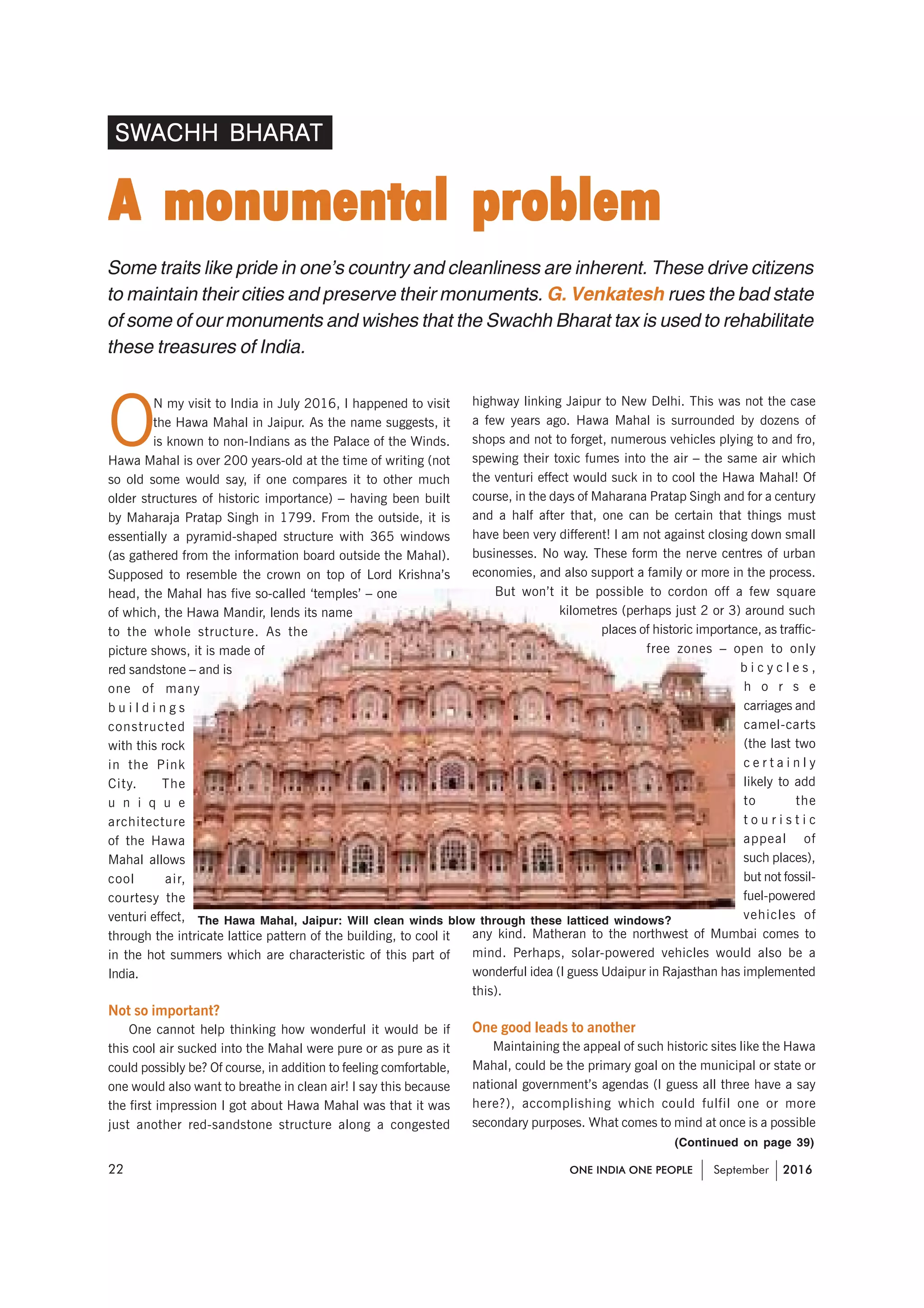 Hawa Mahal_September 16 | PDF