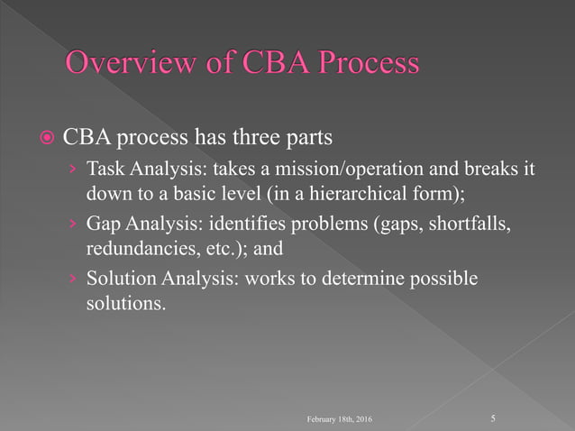 Capabilities Based Assessment Presentation-v2 | PPT