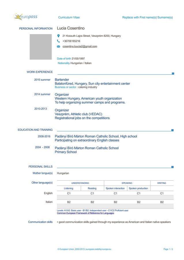Lucia Cosentino_CV_EN | DOC | Computing | Technology & Computing
