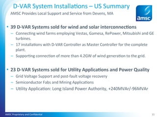 AMSC D-VAR STATCOM Systems - Intro | PPT