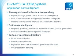 AMSC D-VAR STATCOM Systems - Intro | PPT