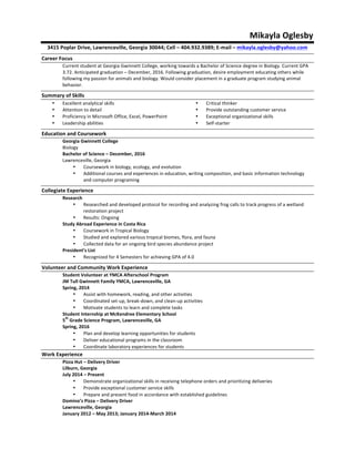 Resume (4_16) | PDF | Education