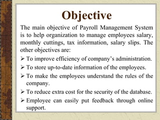 final presentation on payroll management system FOR HCL TECHNOLOGIES | PPTX
