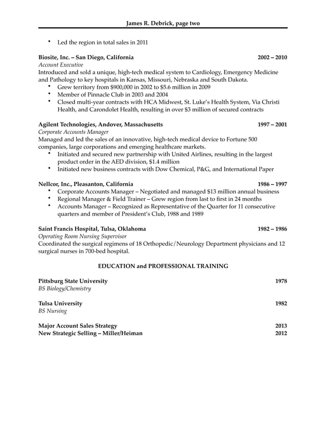 Biotech Jim Debrick resume 2016 | PDF