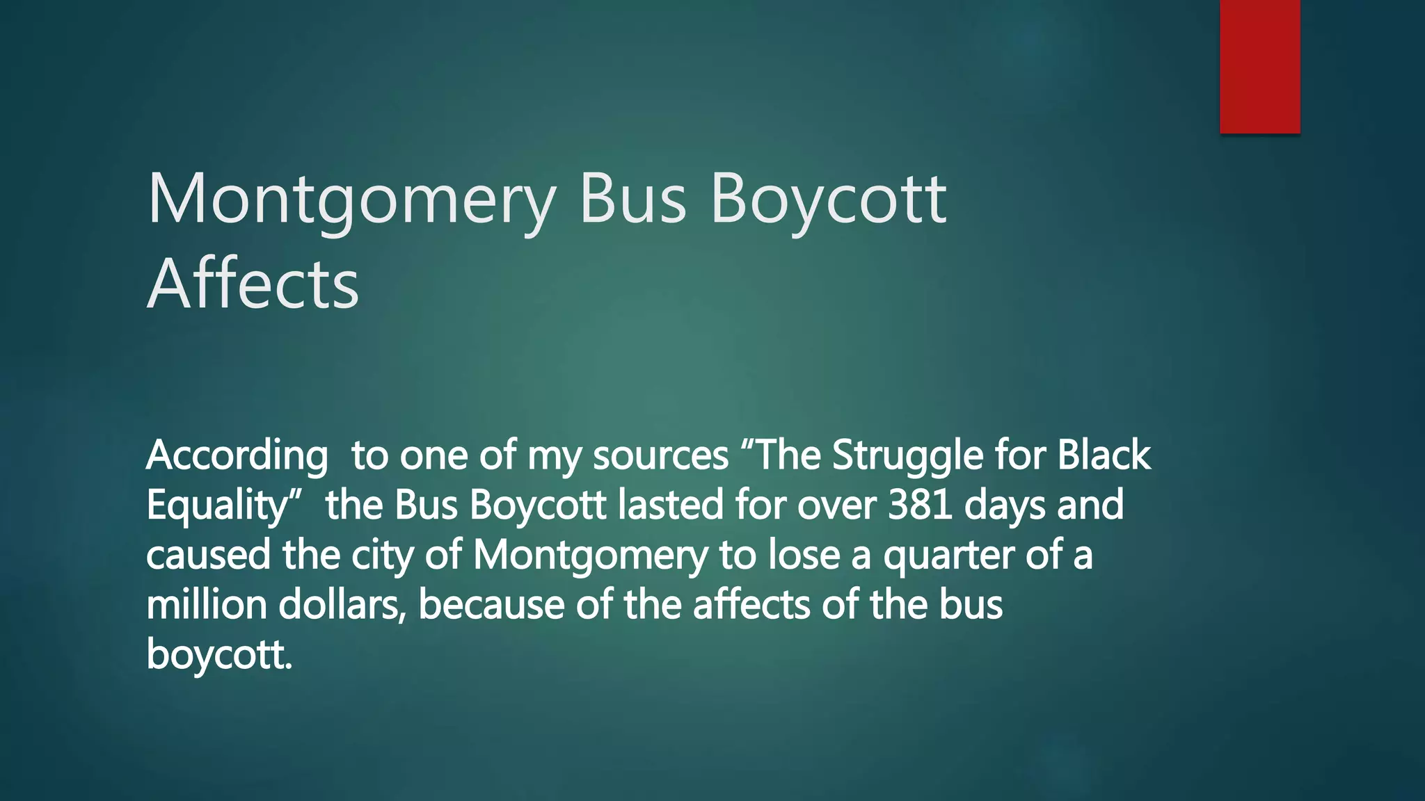 Montgommary Bus Boycott powerpont presentation | PPTX