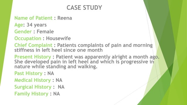 Plantar fascitis case study | PPTX