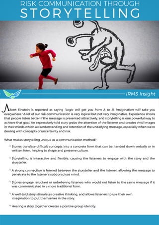 Risk communication & storytelling IRMS | PDF