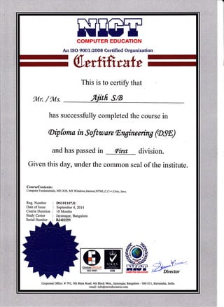 DSE certificate | PDF