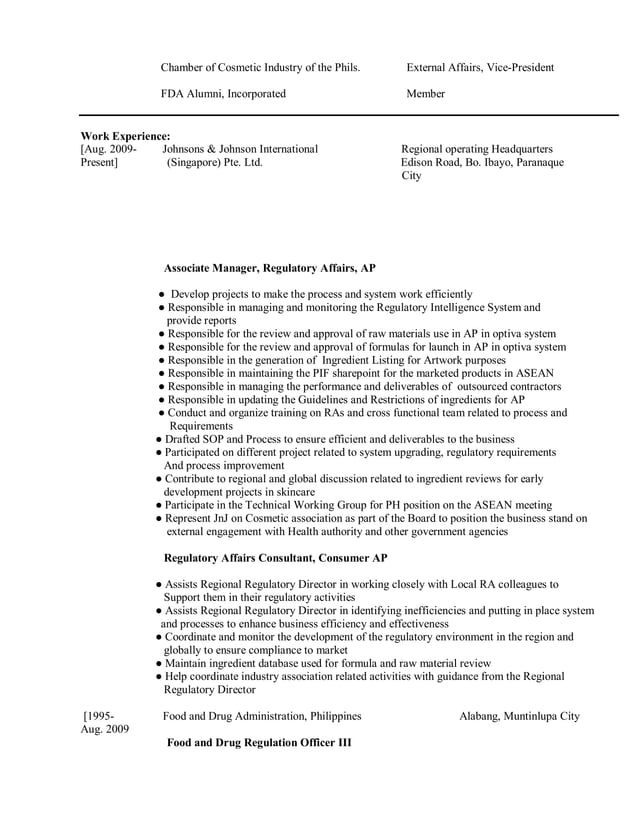 CV of Celia Ong 2016 | PDF