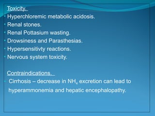 Diuretics and antidiuretics explaining mechanism of action, therapeutic ...