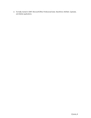 Claudette R Cohen Resume | DOCX