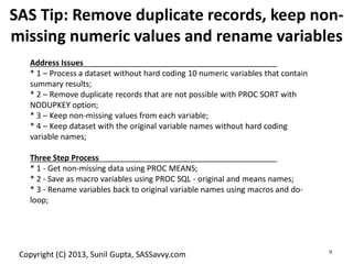 Habits of Effective SAS Programmers | PPT