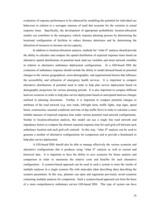 ASSESSMENT OF AMBULANCE RESPONSE PERFORMANCE USING A GEOGRAPHIC INFORMATION SYSTEM | PDF