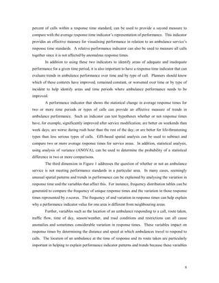 ASSESSMENT OF AMBULANCE RESPONSE PERFORMANCE USING A GEOGRAPHIC ...