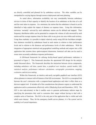 ASSESSMENT OF AMBULANCE RESPONSE PERFORMANCE USING A GEOGRAPHIC ...