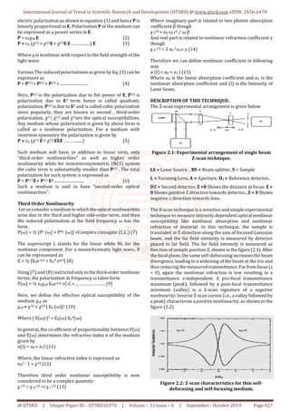 Experimental Study of Third Order Nonlinear Absorption in Pure and MG Doped Lithium Niobate ...