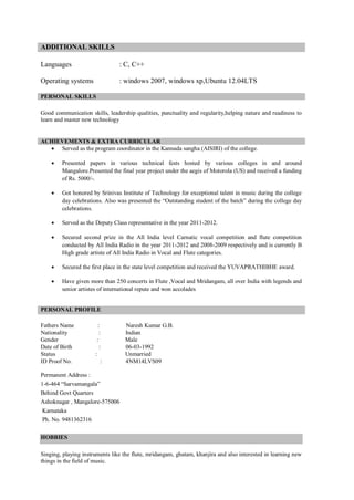 KPK COLLEGE FORMAT RESUME(1) | PDF | Hinduism | Religion & Spirituality