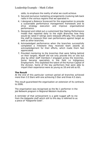 Leadership Example (1) | PDF
