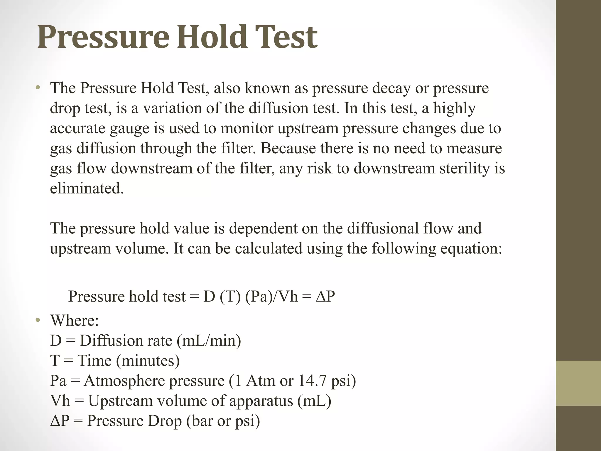 66 membrane filter integrity test | PPTX