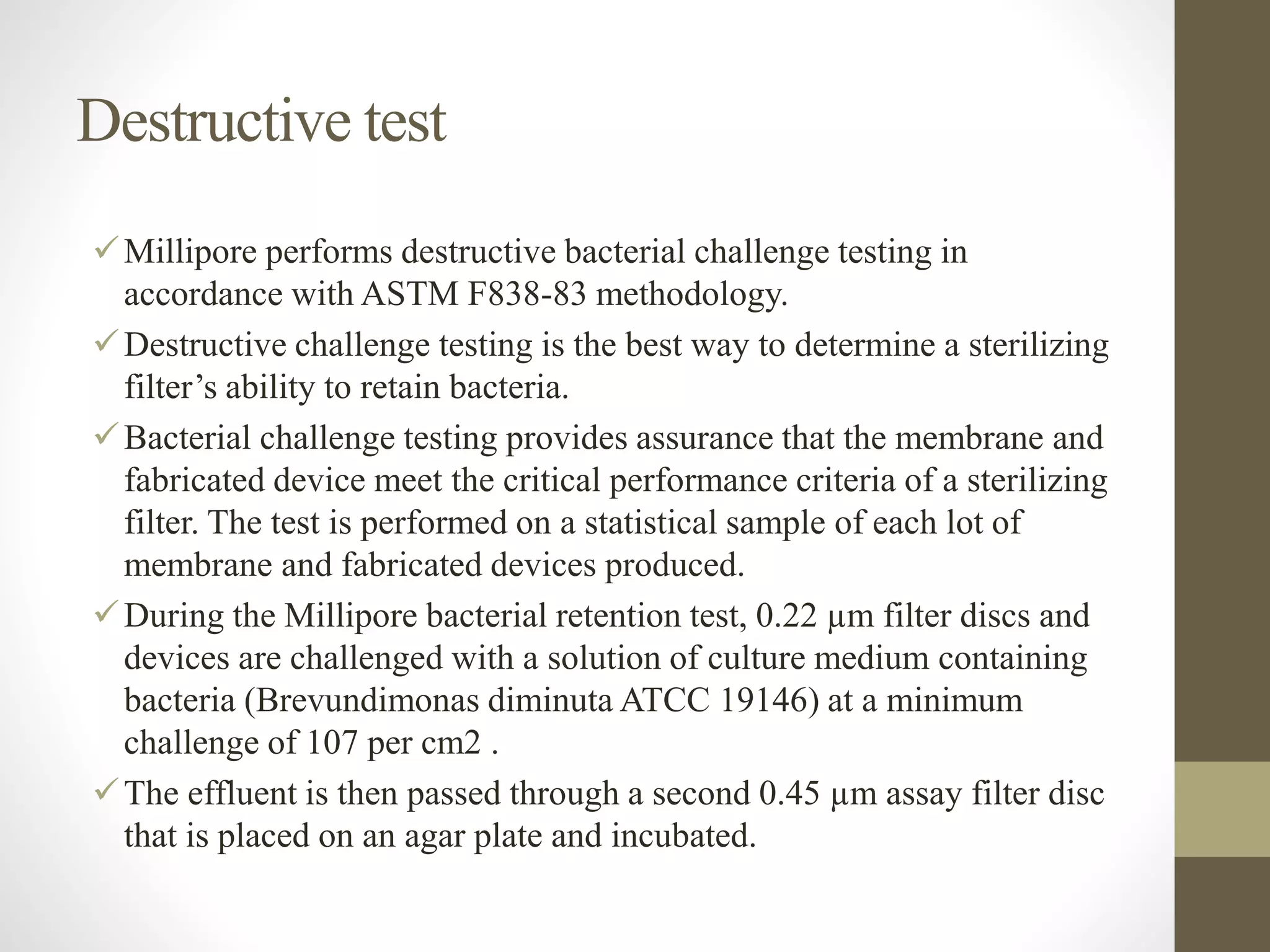 66 membrane filter integrity test | PPTX