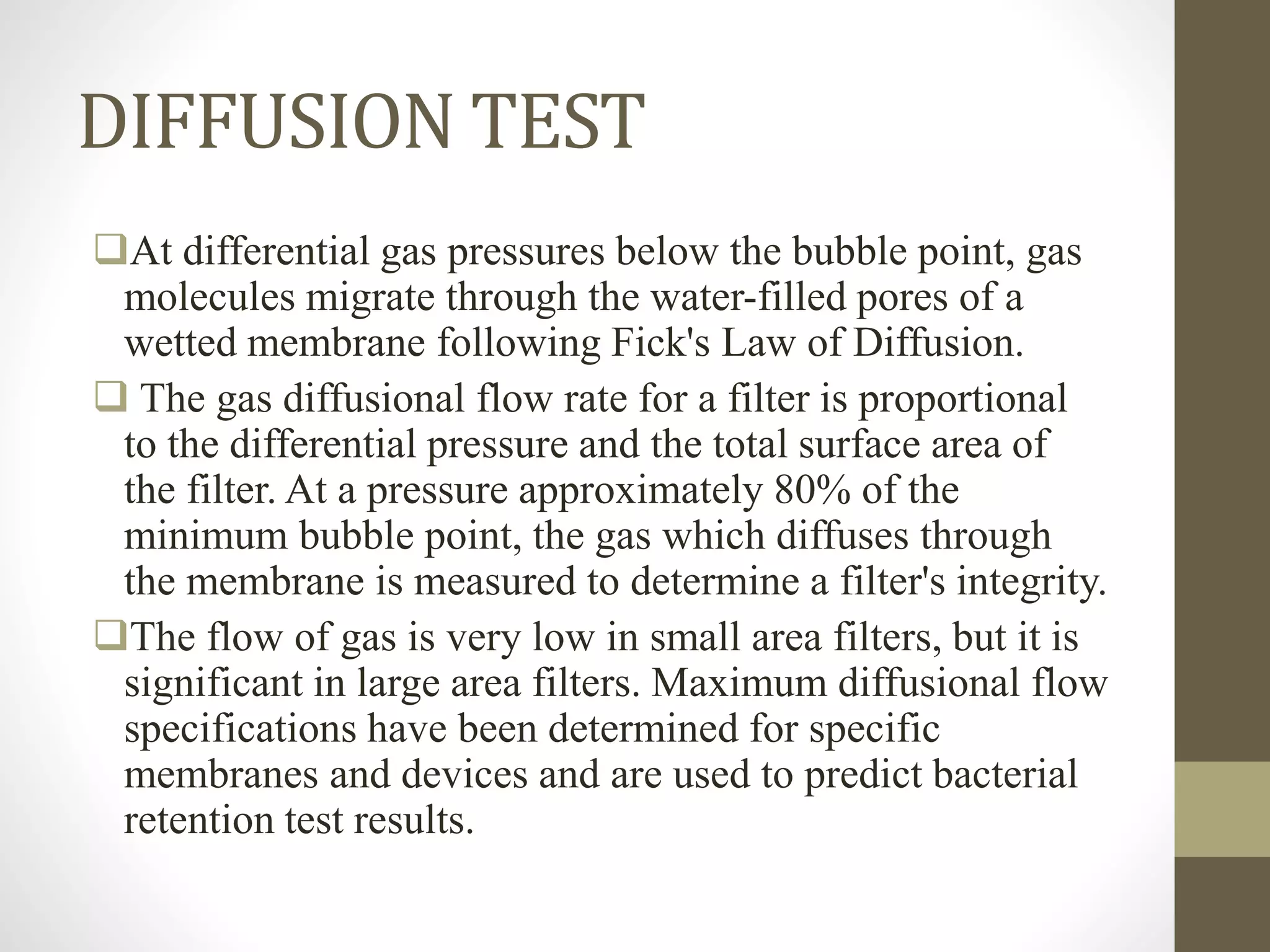 66 membrane filter integrity test | PPTX