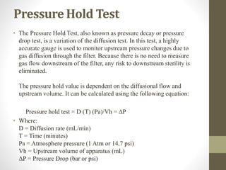 66 membrane filter integrity test | PPTX