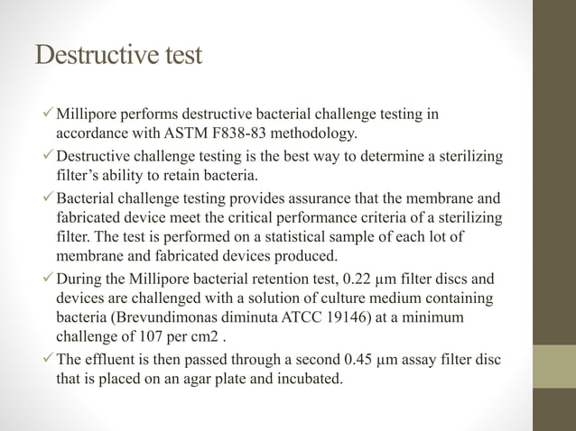 66 membrane filter integrity test | PPTX