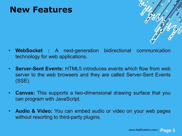 Html 5 New Features | PDF