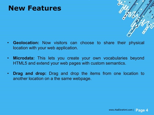Html 5 New Features | PDF