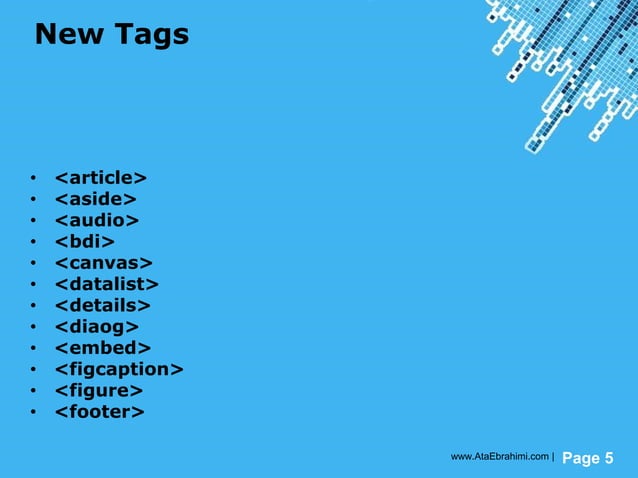Html 5 New Features | PDF