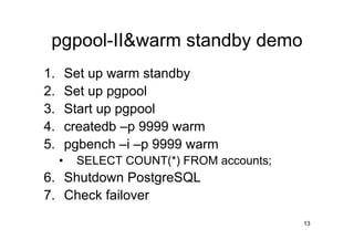 pgpool-II demonstration | PDF