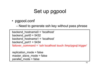 pgpool-II demonstration | PDF
