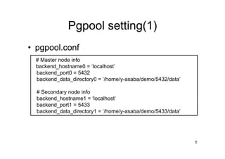 pgpool-II demonstration | PDF