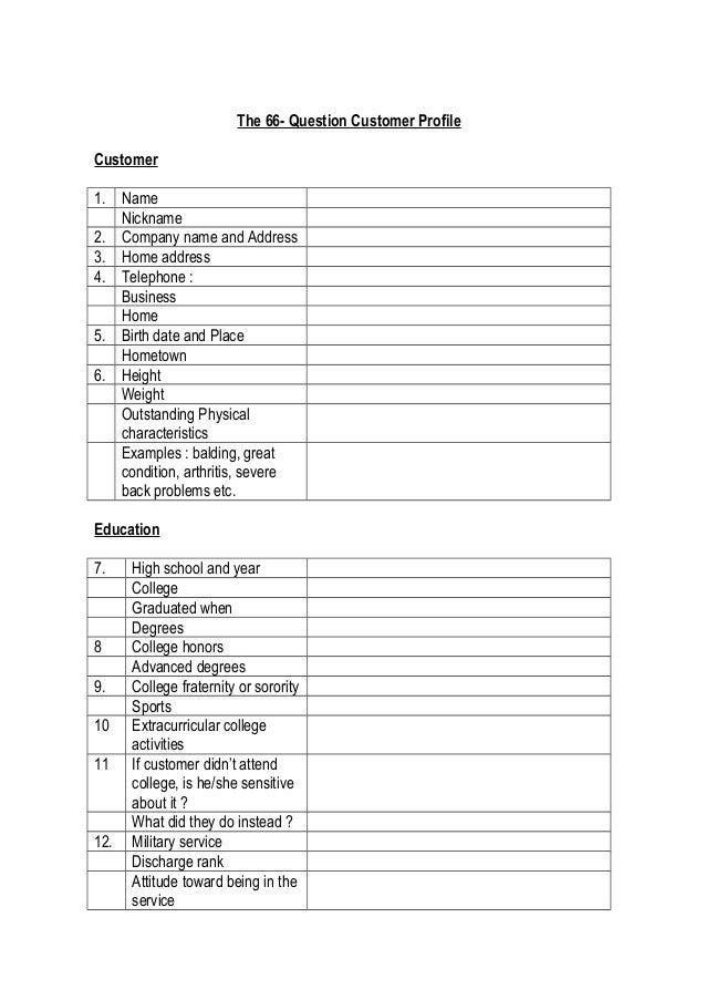 66 questions profile harvey mckay